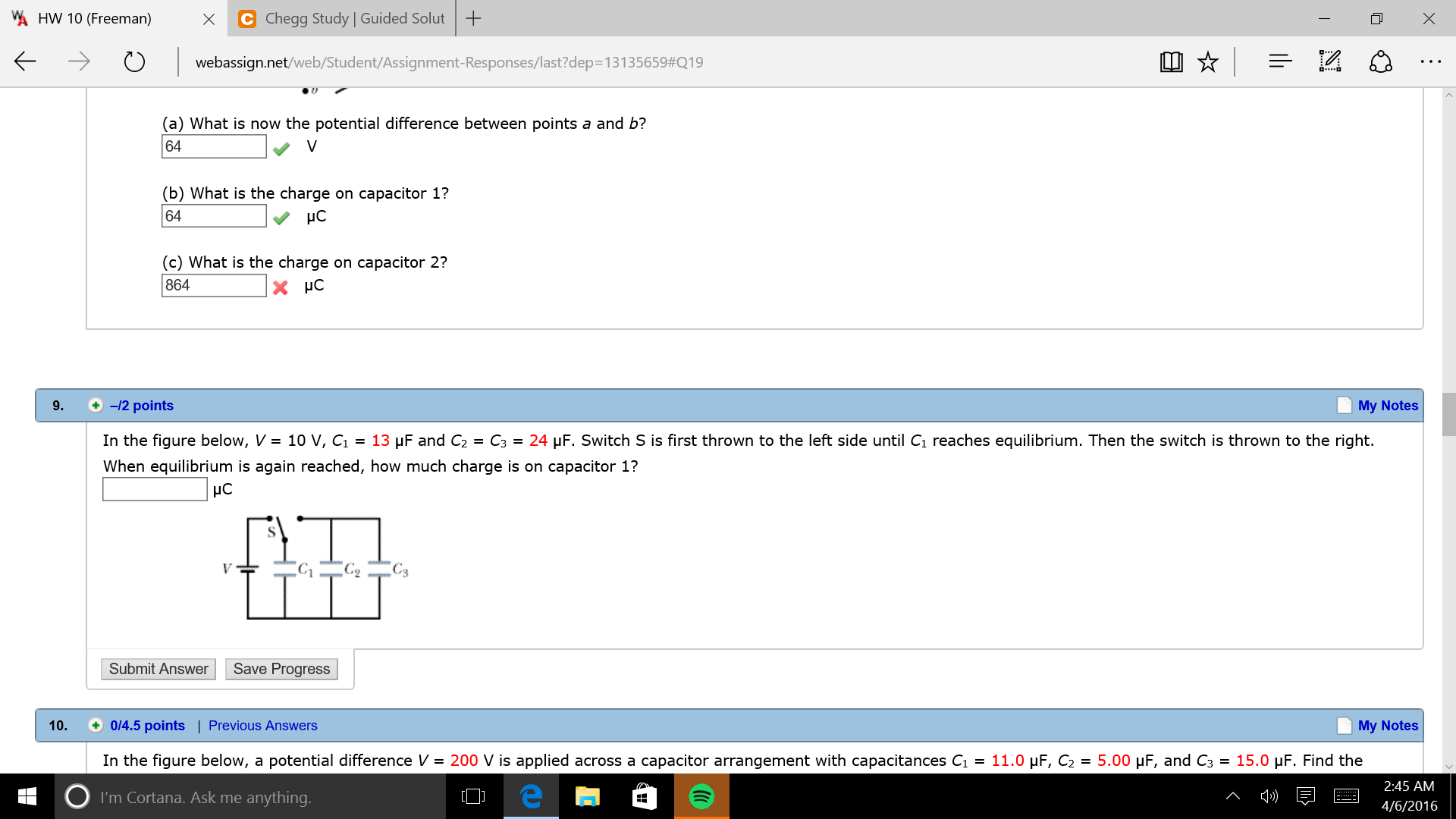 Solved What is now the potential difference between points a | Chegg.com