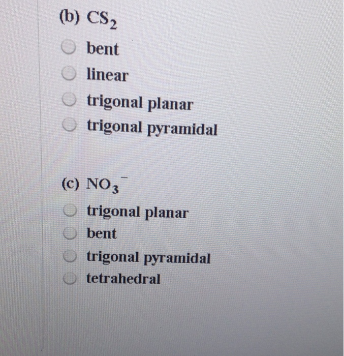 Solved Use the VSEPR model to predict the geometry of (a) | Chegg.com