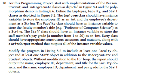 Solved For this Programming Project start with | Chegg.com