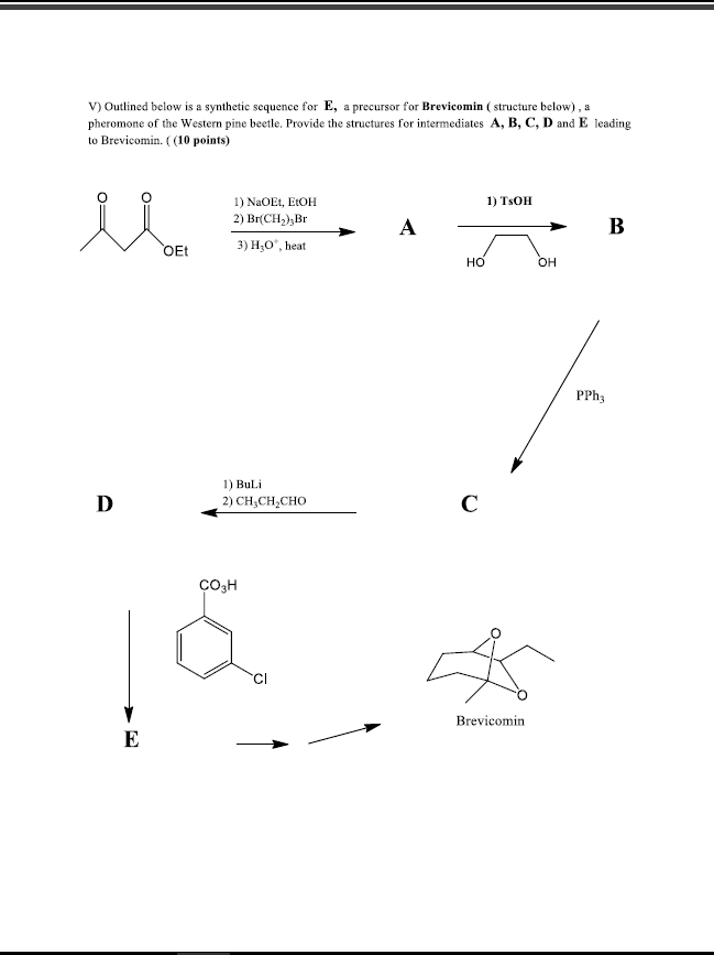 Solved: Outlined Below Is A Synthetic Sequence For E, A Pr... | Chegg.com