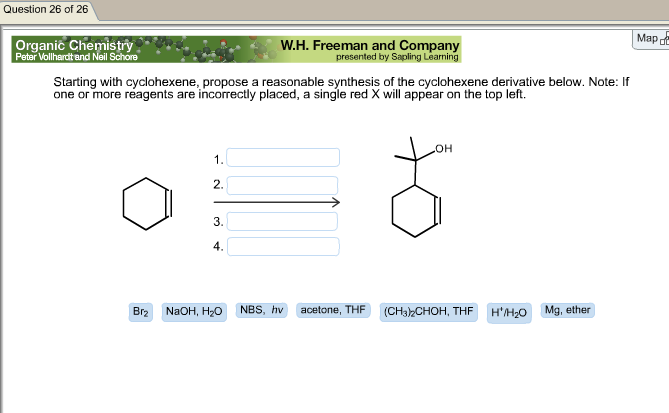 Solved Starting with cyclohexene, propose a reasonable | Chegg.com