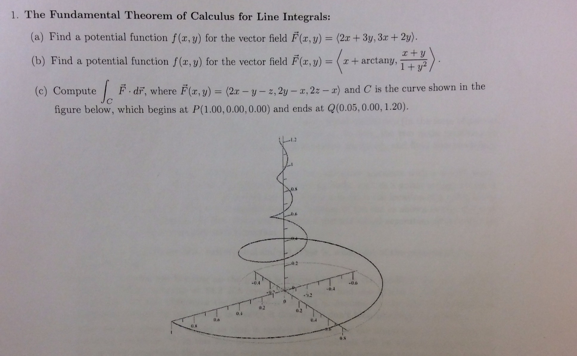 Solved The Fundamental Theorem of Calculus for Line | Chegg.com