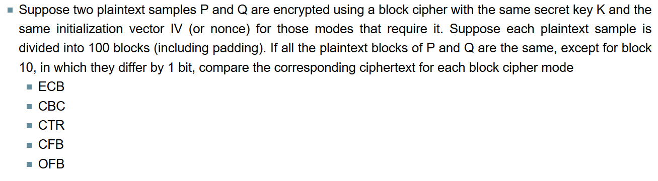 Solved Suppose two plaintext samples P and Q are encrypted | Chegg.com