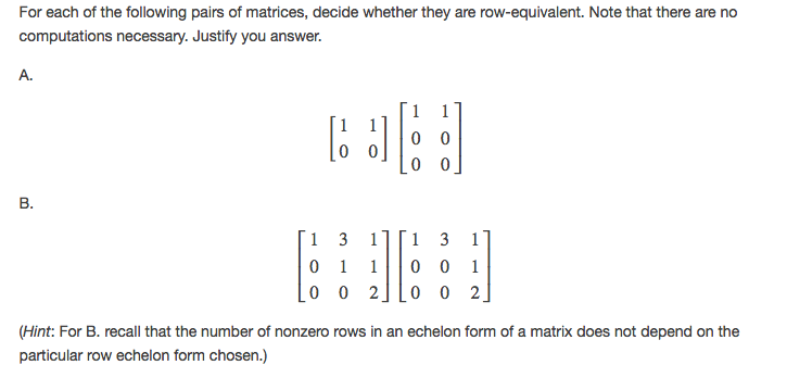 Solved List all possible reduced row echelon forms of 3 x | Chegg.com