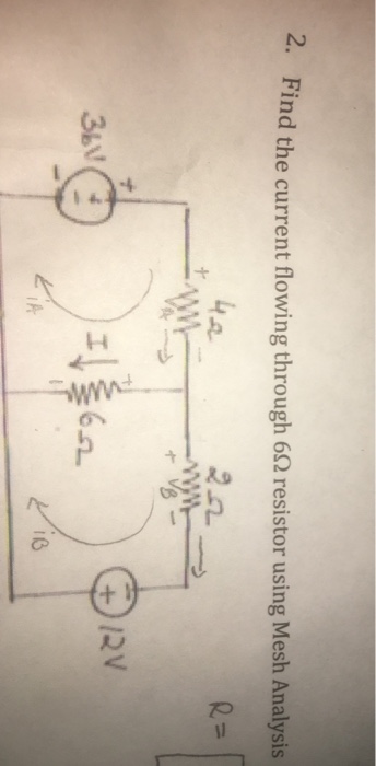 Solved Find the current flowing through 6 Ohm resistor using | Chegg.com