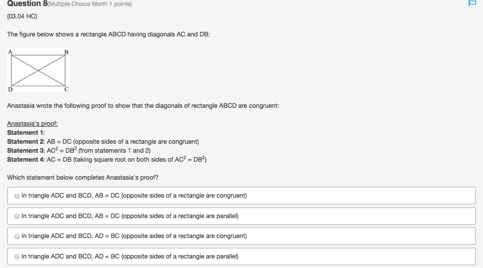 Solved The figure below shows a rectangle ABCD having | Chegg.com