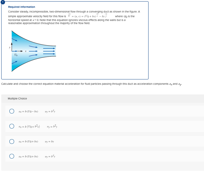 Solved Required information Consider steady, Incompressible, | Chegg.com Solved Required information Consider steady, Incompressible, | Chegg.com