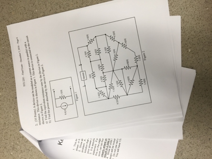Solved A device can be modeled as a current source in | Chegg.com