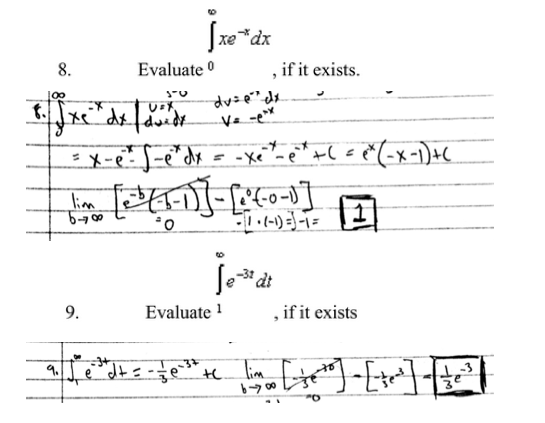 Solved CALC 2: Can someone check my work on these problems | Chegg.com