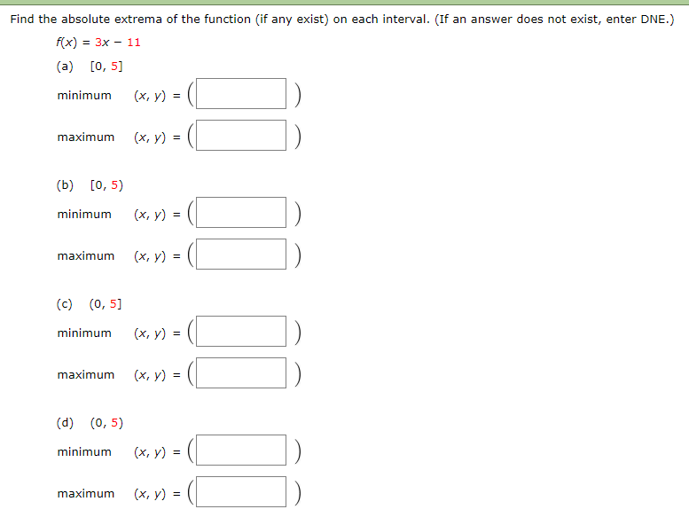 Solved Find the absolute extrema of the function (if any | Chegg.com