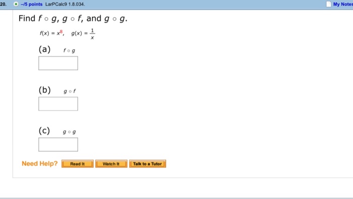 Solved Find f o g, g o f, and g o g. f(x) = x^3, g(x) = 1/x | Chegg.com