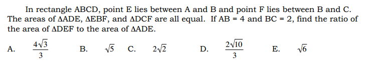 Solved In rectangle ABCD, point E lies between A and B and | Chegg.com