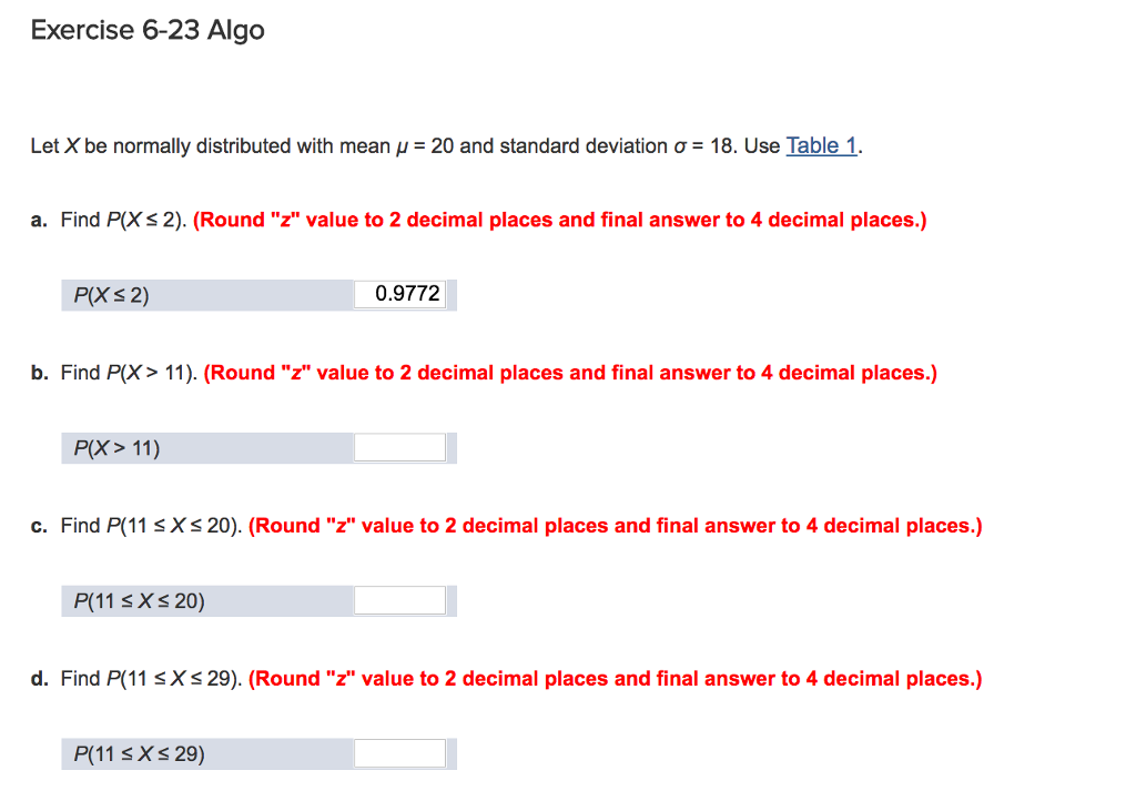 Solved Let X be normally distributed with mean mu = 20 and | Chegg.com