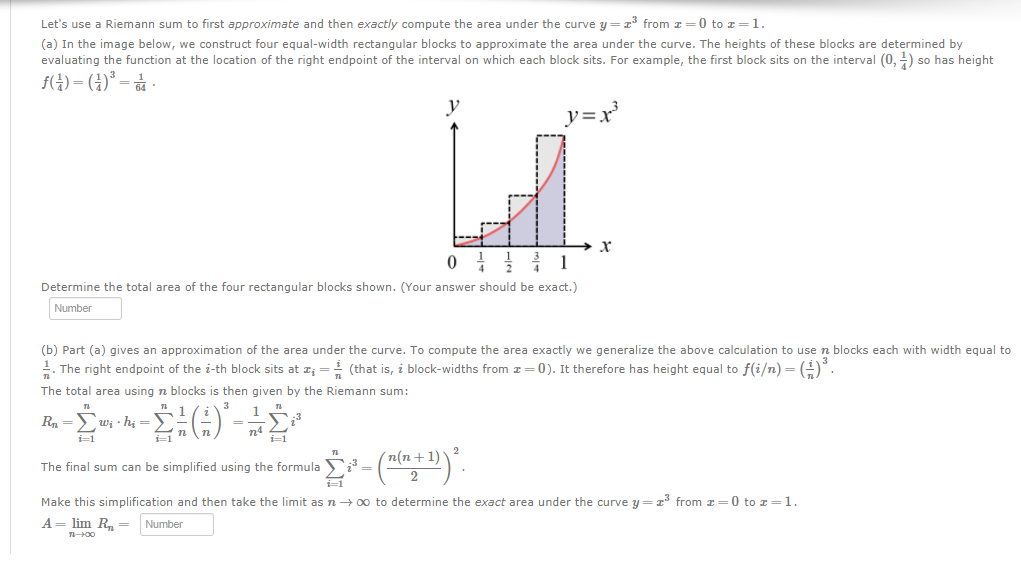 Solved Let's use a Riemann sum to first approximate and then | Chegg.com