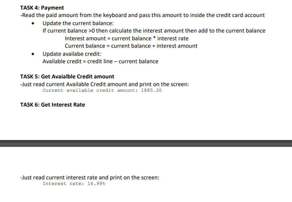 Solved Create an application for the Credit Card service | Chegg.com