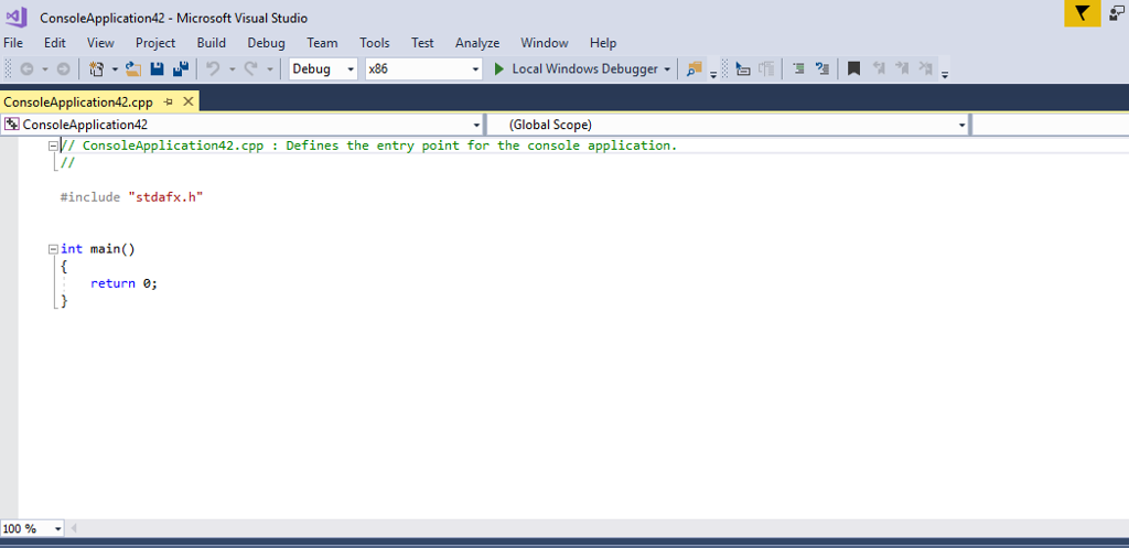 Solved ConsoleApplication42 . Microsoft Visual Studio File | Chegg.com