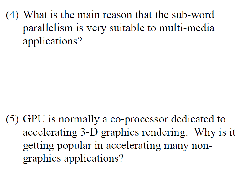 Solved What is the main reason that the sub-word parallelism | Chegg.com