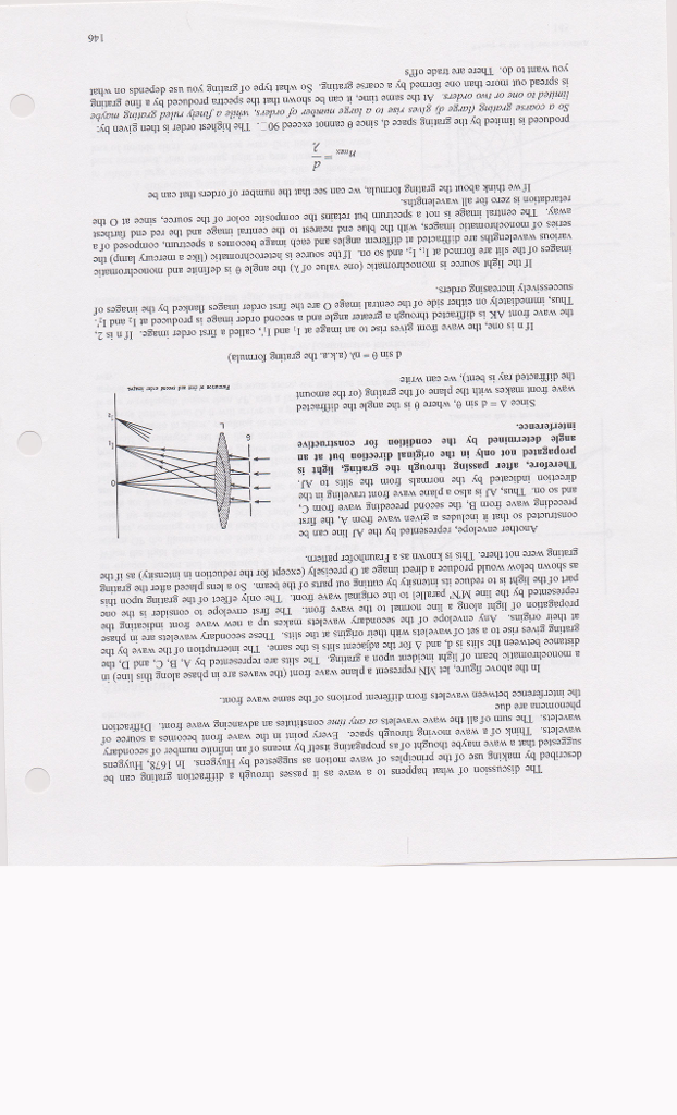 Solved Diffraction Grating Purpose: To measure the wave | Chegg.com
