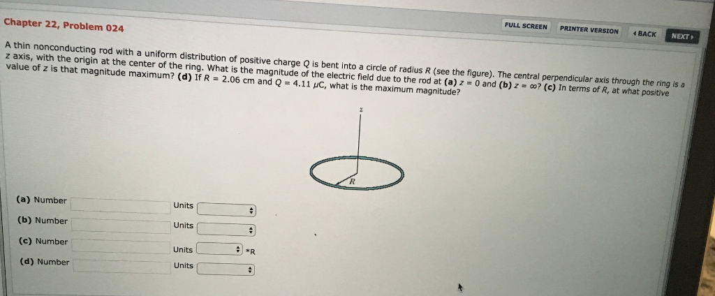 Solved FULL SCREEN PRINTER VERSION ·BACK NEXT Chapter 22, | Chegg.com