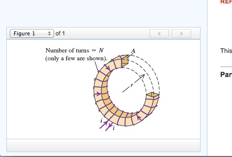 Solved An air-core toroidal solenoid with cross-sectional | Chegg.com