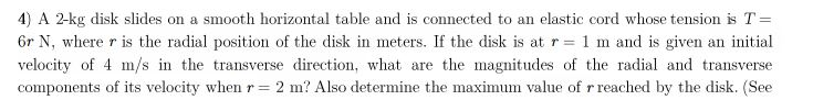 Solved A 2-kg disk slides on a smooth horizontal table and | Chegg.com