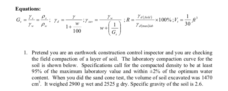 Solved Equations d (field G. 18 Pretend you are an earthwork | Chegg.com