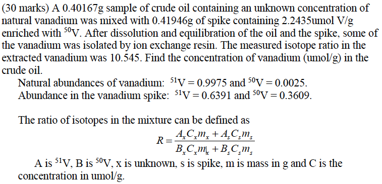 Solved (30 marks) A 0.40167g sample of crude oil containing | Chegg.com