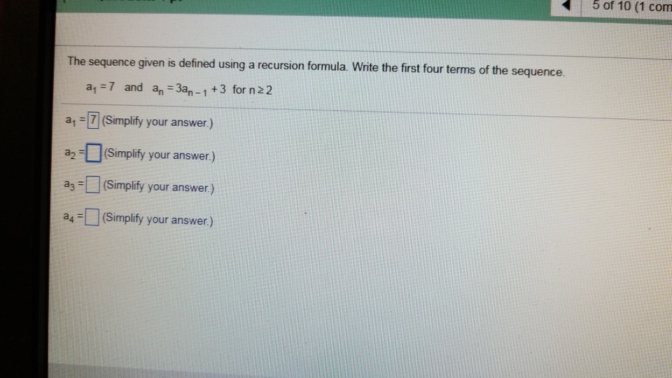 Solved Find the sum of the sequence. (k3-5) k-1 k-5) k-1 | Chegg.com