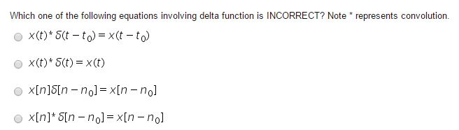 Solved Which one of the following equations involving delta | Chegg.com