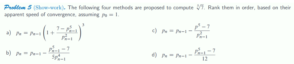 Solved The following four methods are proposed to compute 5 | Chegg.com