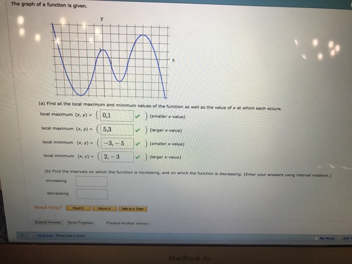 Solved The graph of a function is given. (a) Find all the | Chegg.com