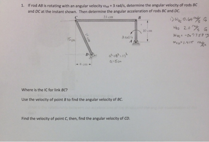 Solved If rod AB is rotating with an angular velocity wab = | Chegg.com