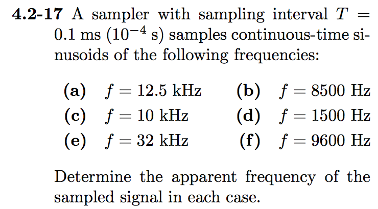 Solved A sampler with sampling interval T = 0.1 ms (10^-4 s) | Chegg.com