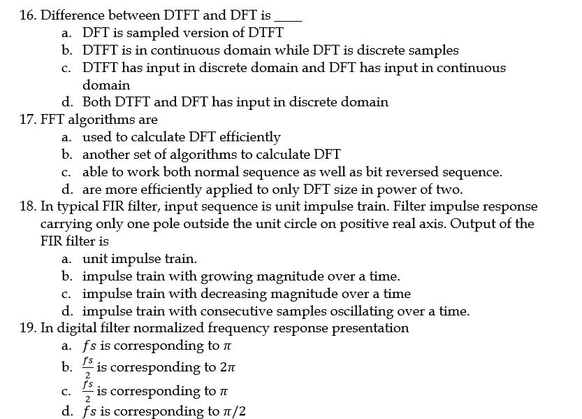 Solved Difference between DTFT and DFT is DFT is sampled | Chegg.com Solved Difference between DTFT and DFT is DFT is sampled | Chegg.com