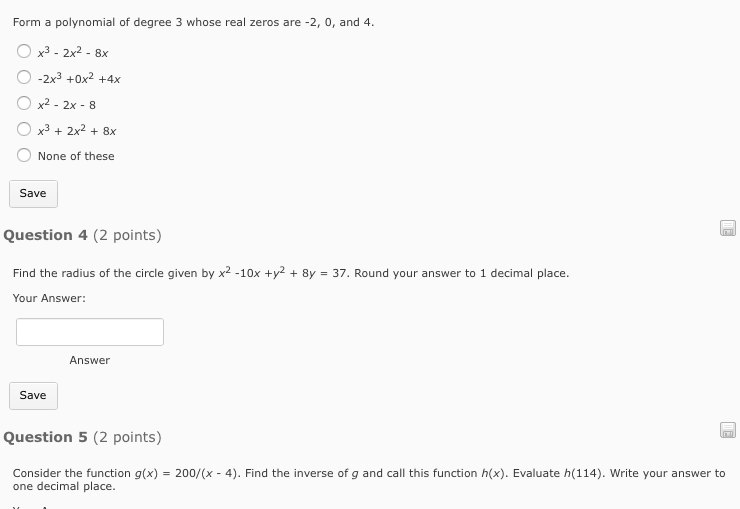 Solved Question 1 (2 points) Solve the equation log4(5x - | Chegg.com
