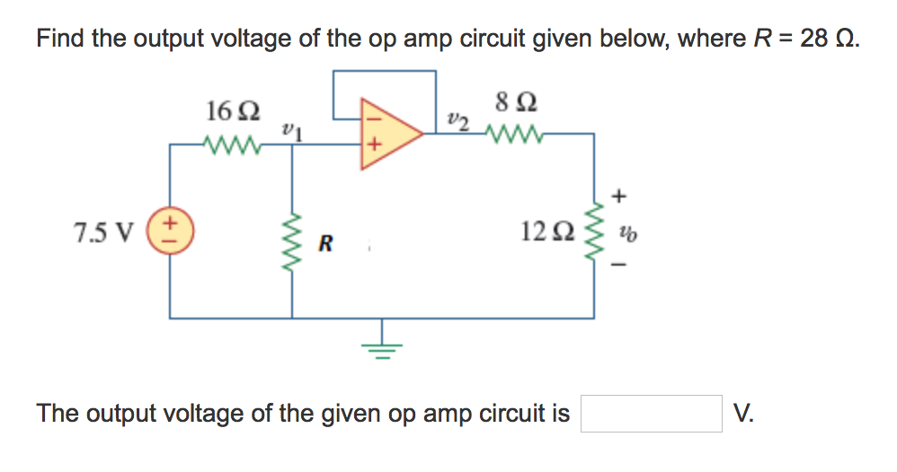 Solved Find the output voltage of the op amp circuit given | Chegg.com Solved Find the output voltage of the op amp circuit given | Chegg.com