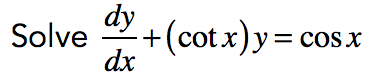 Solved Solve dy/dx + (cot x) y = cos x | Chegg.com