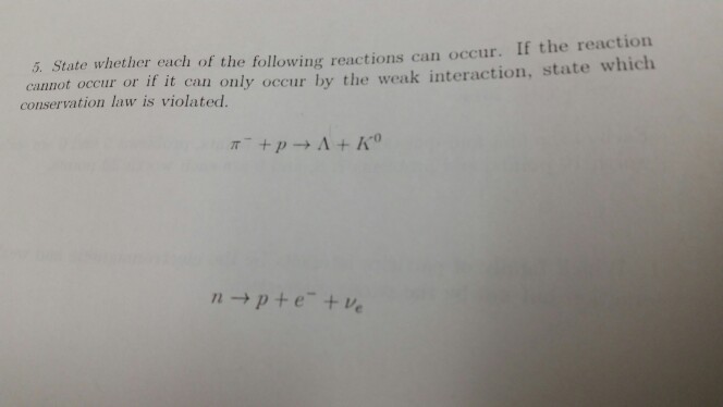 Solved State whether each of the following reactions can | Chegg.com