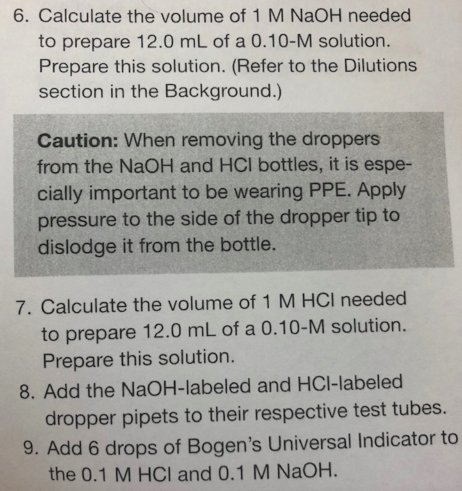 Solved 6. Calculate the volume of 1 M NaOH needed to prepare | Chegg.com