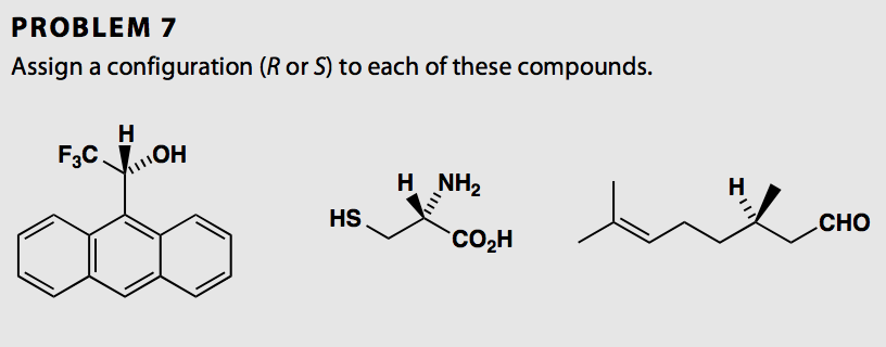 Solved PROBLEM 7 Assign a configuration (R or S) to each of | Chegg.com