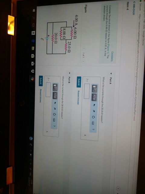 Solved 4.00 A 6.00 ? 25.0 ? 8.00 ? 20.0 ? | Chegg.com