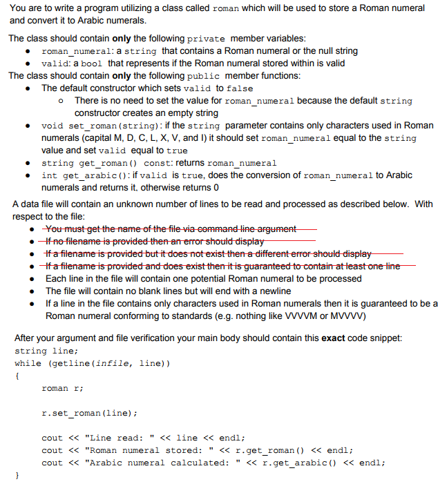 Solved You are to write a program utilizing a class called | Chegg.com