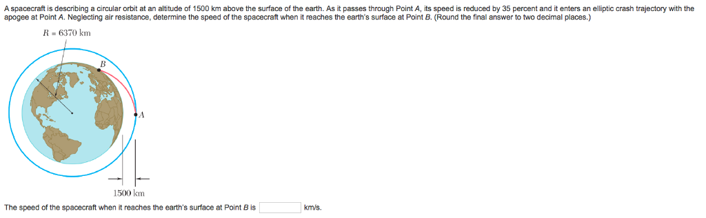 Solved A spacecraft is describing a circular orbit at an | Chegg.com