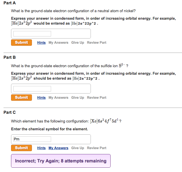 Solved What is the ground-state electron configuration ofa | Chegg.com