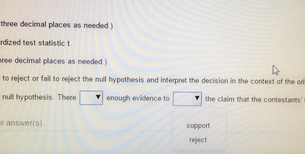 Solved they a television show, eight contestants try to lose | Chegg.com
