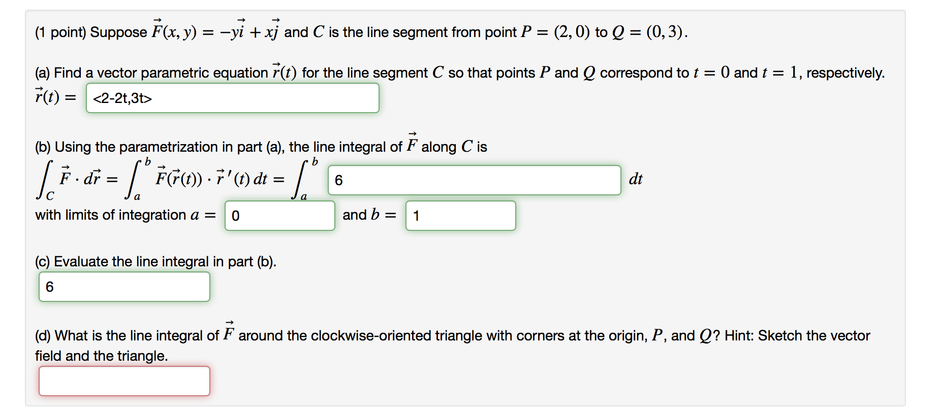 Solved Suppose F(x, y) = -yi + xj and C is the line segment | Chegg.com