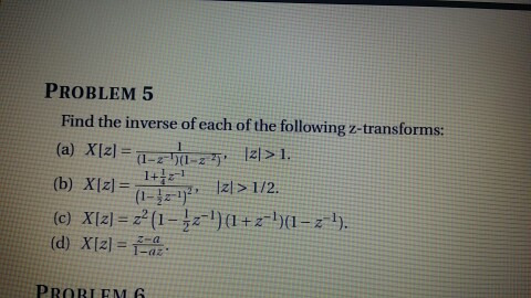 Solved Find the inverse of each of the following | Chegg.com