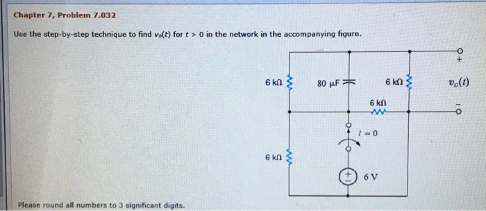 Solved Use the step-by-step method to find v_0(t) for t > 0 | Chegg.com