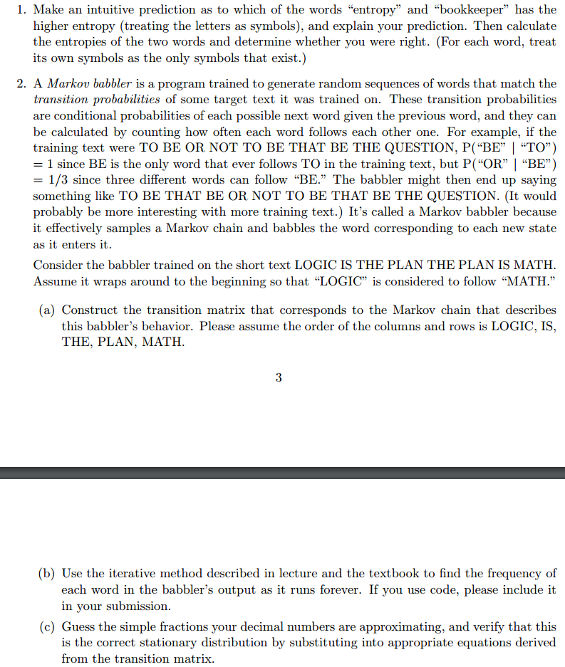 1. Make an intuitive prediction as to which of the | Chegg.com