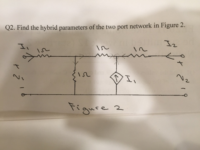 Solved Q2. Find the hybrid parameters of the two port | Chegg.com